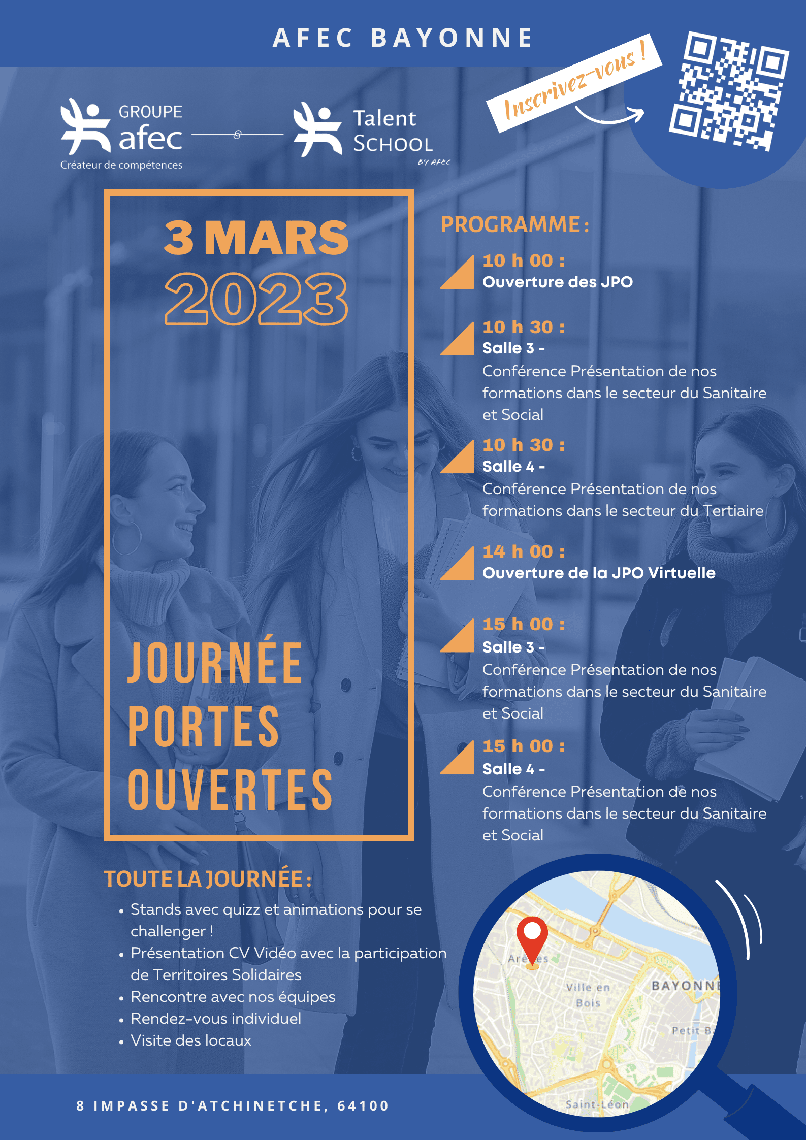 Journée Portes Ouvertes - AFEC BAYONNE - 03.03.2023 | AFEC